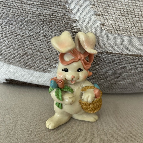 Russ | Holiday | Vintage Russ Miniature Ceramic Bunny Hop Figurine With ...